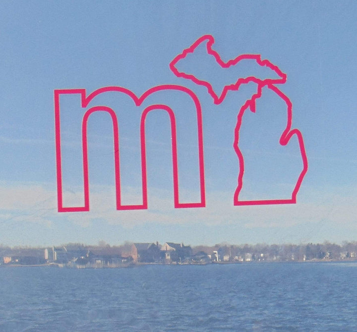 Michigan Car Decal - mi Outline - mi State of Mind