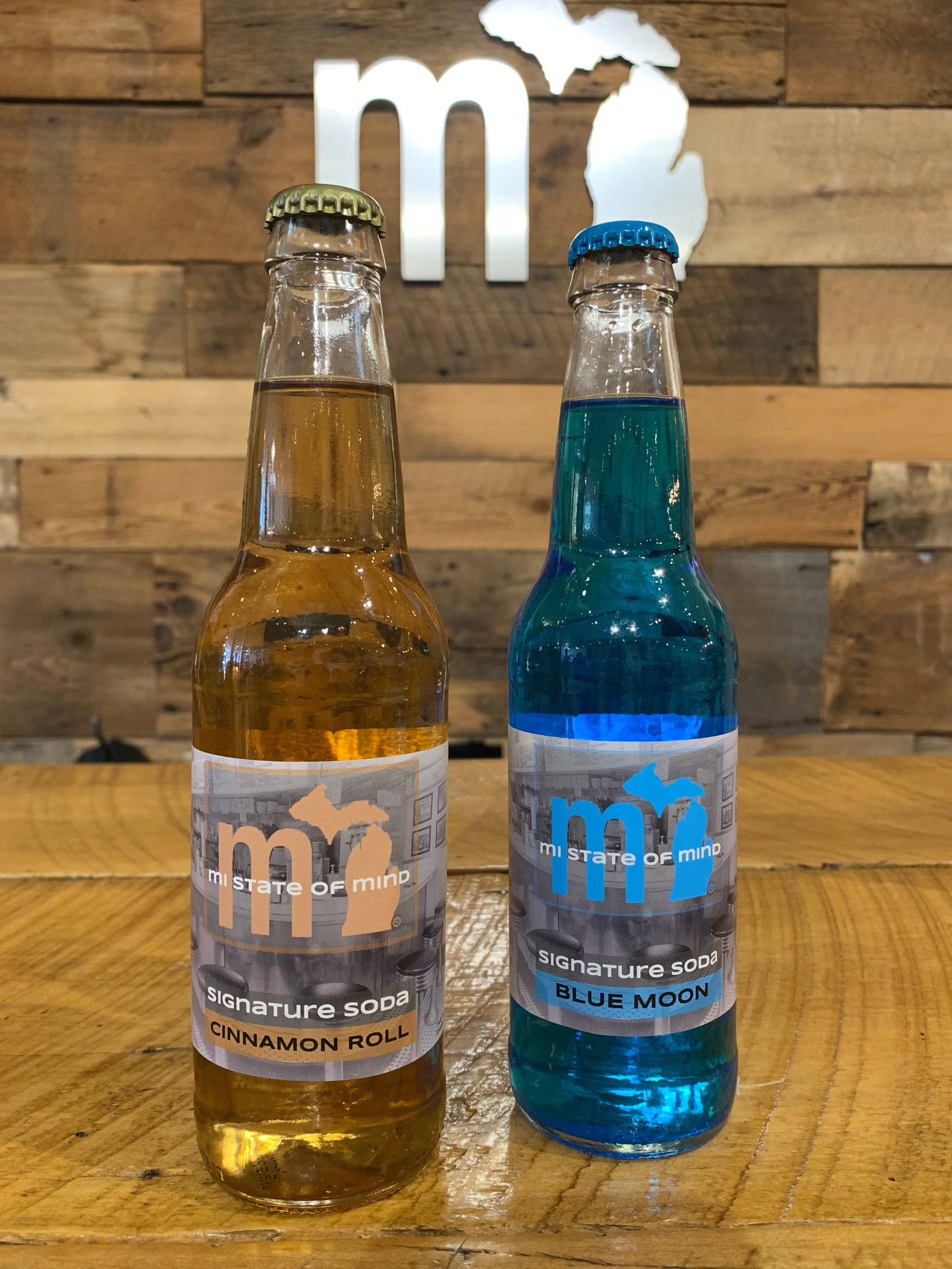"mi" Michigan-Made Craft Sodas (Cinnamon Roll & Blue Moon) - Six Packs ...